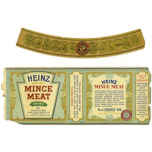 Heinz Vintage Mince Meat Label