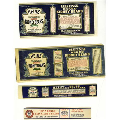Heinz Baked Bean Label Group Lot