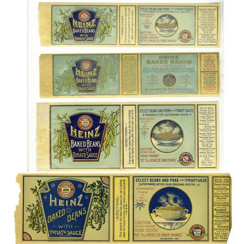 Vintage Heinz Can Labels