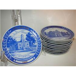 SET OF 11 DELAWARE PLATES