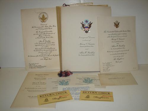 1949 TRUMAN INAUGURATION MEMORABILIA