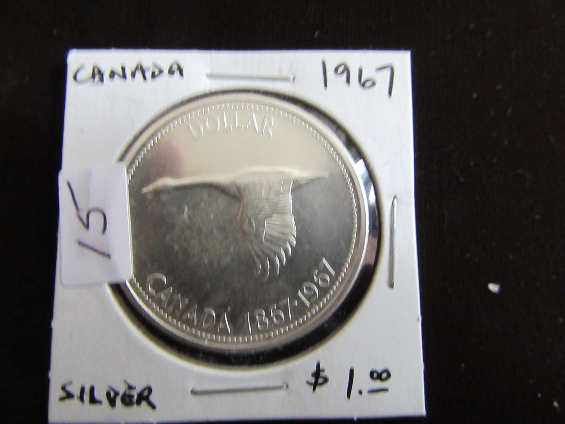1967 CANADA CENTENNIAL SILVER GOOSE DOLLAR