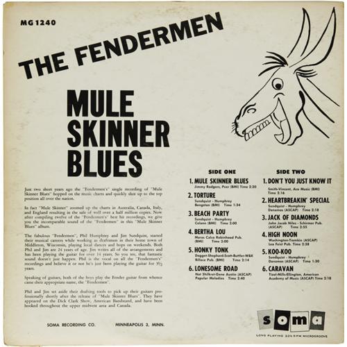 Fendermen "Mule Skinner Blues" LP Soma 1240 (196