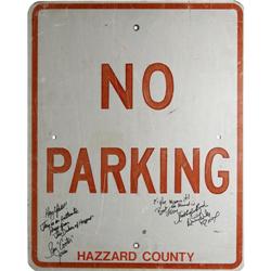 Cast Signed Road Sign from "Dukes of Hazzard"