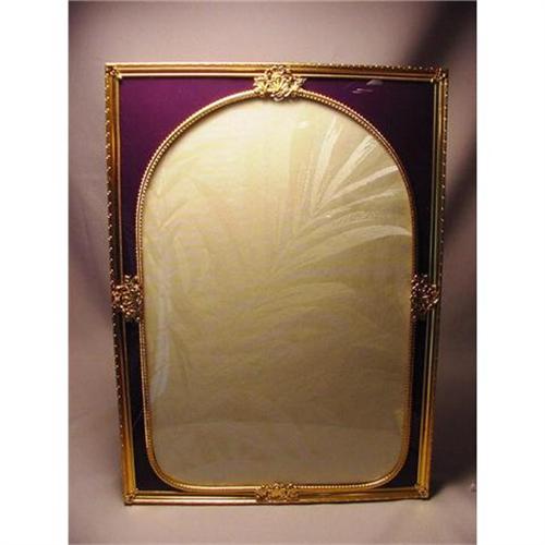 Art Deco Gilt Metal & Purple Picture Frame #1112708