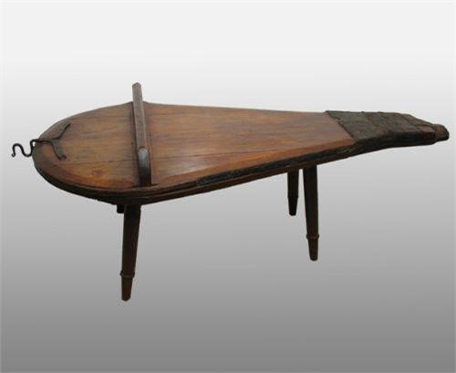 Blacksmiths bellows coffee table; top made f