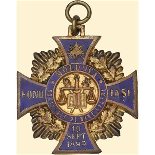 Medal - ROMANIA - Badge of "The Society of Charity Moldova" section Iasi