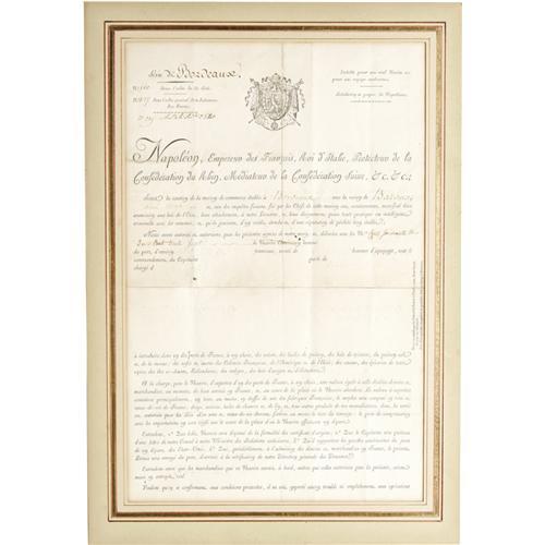 Napoleon Bonaparte Naval Document Signed.