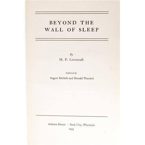 H.P. Lovecraft Beyond the Wall of Sleep