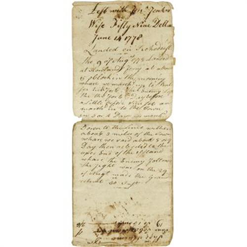 1777 Revolutionary War Soldier's Diary
