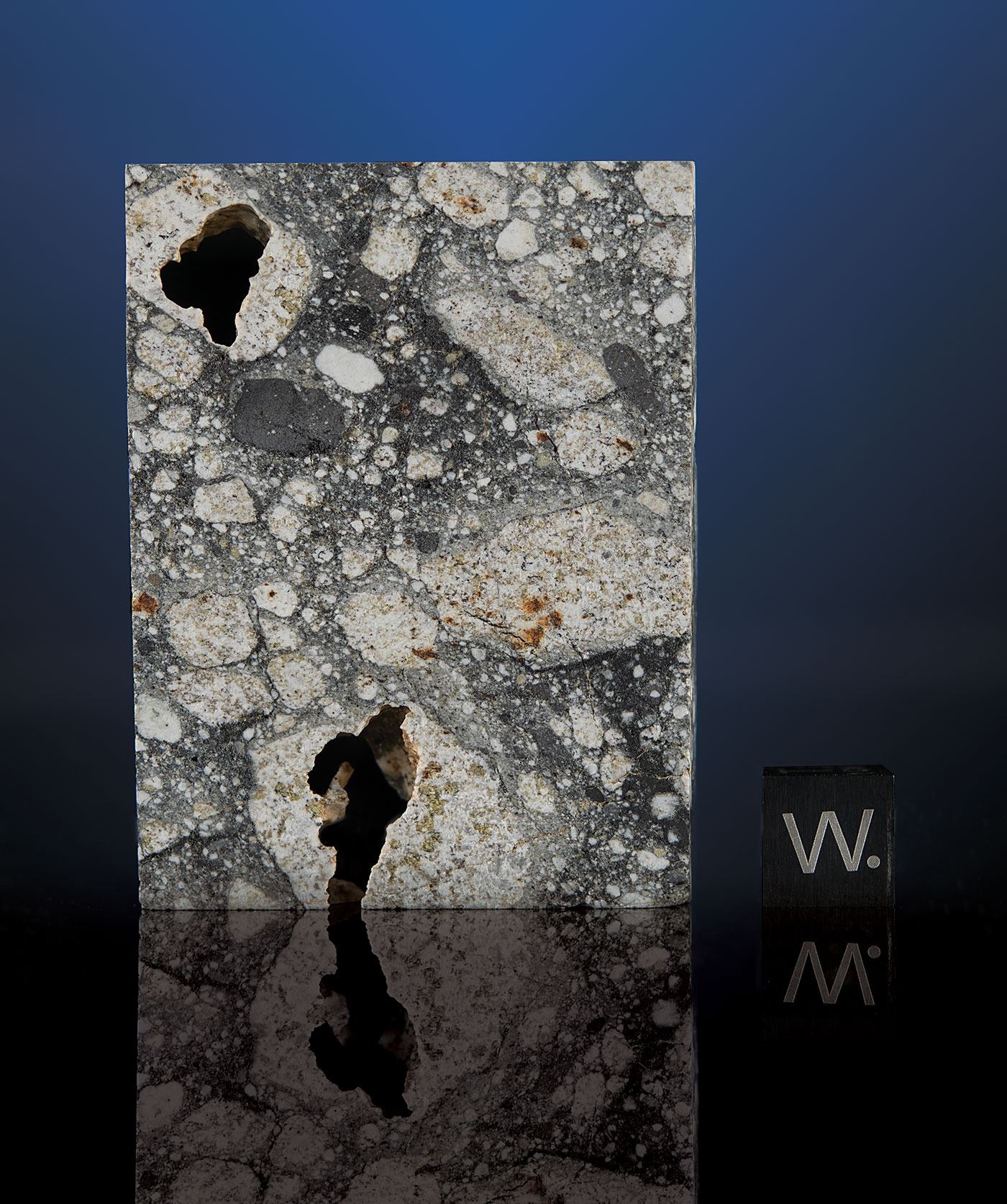 Northwest Africa (NWA) 5000 Lunar Meteorite Part Slice “The Eclipse”