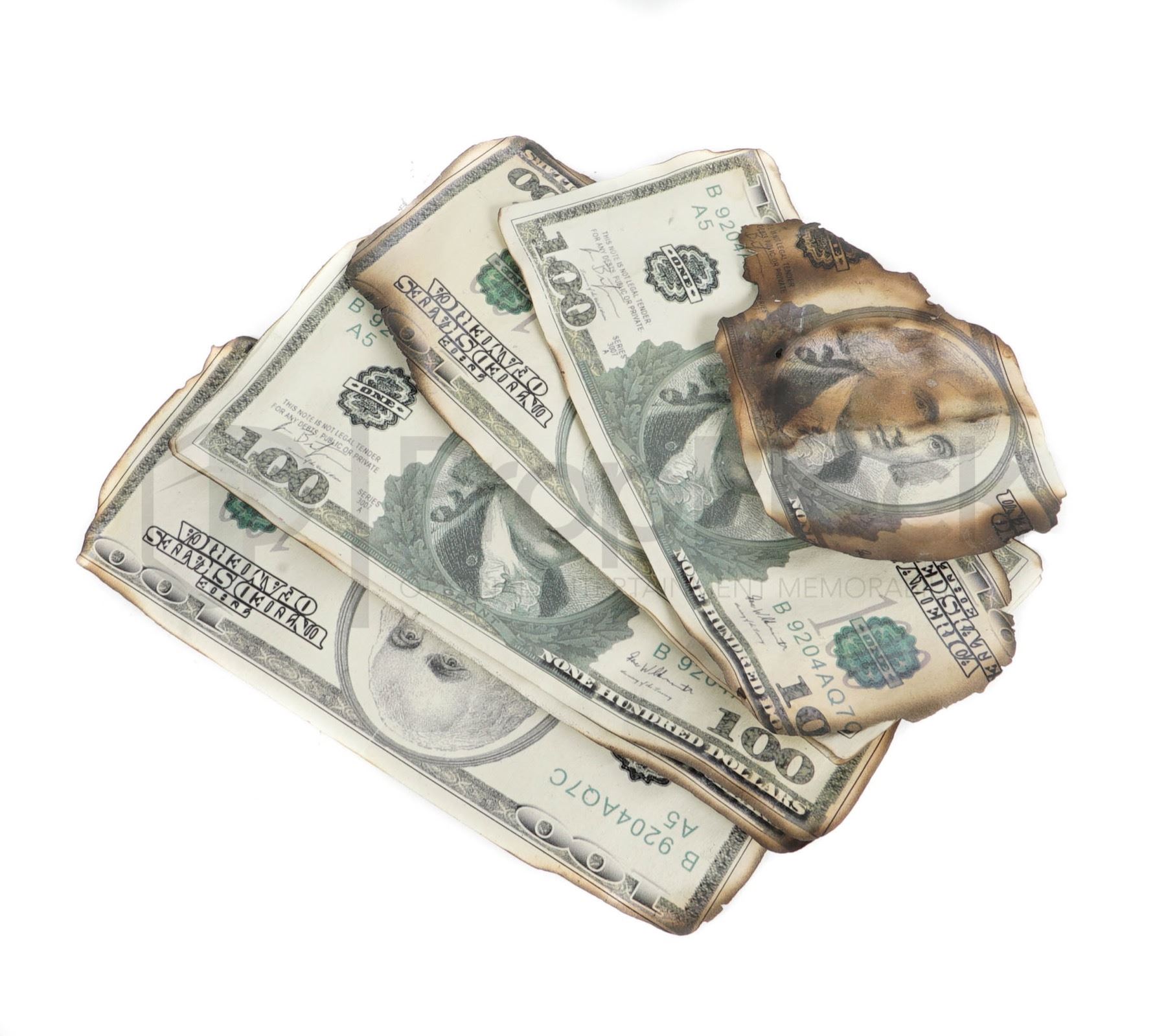 The Dark Knight Rises Burnt "Joker" Money