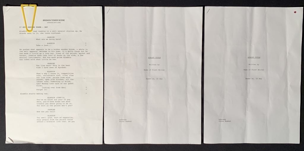 Aladdin (2019) - Script pages