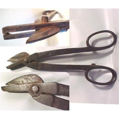 Antique Tinsmith Shears sgd 19 C. Rare Tool #1180056