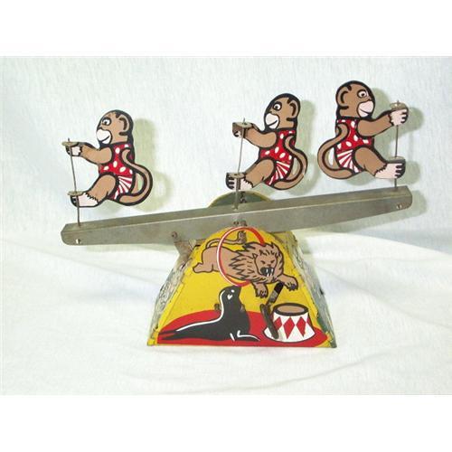ROCKING MONKEYS TIN TOY WIND-UP #1129862