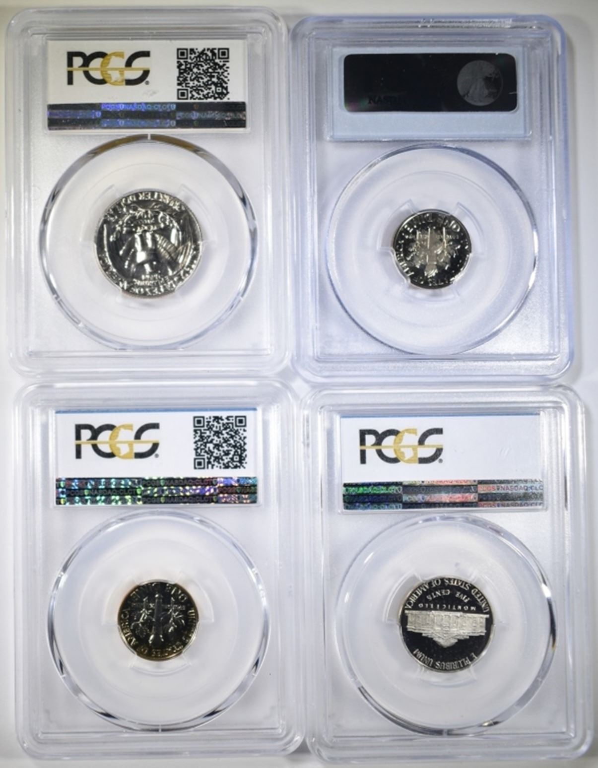 LOT OF 4 PCGS GRADED COINS: