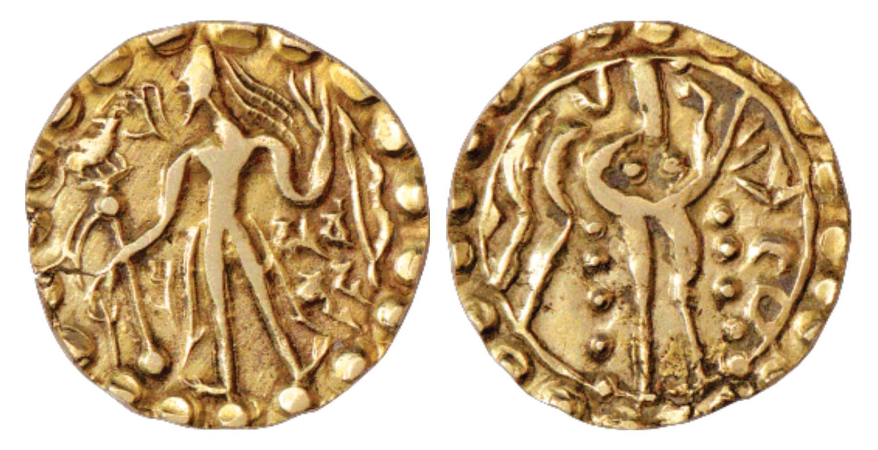 Ancient India: Samatata region, gold dinar of Sarvabhata of Khadga ...