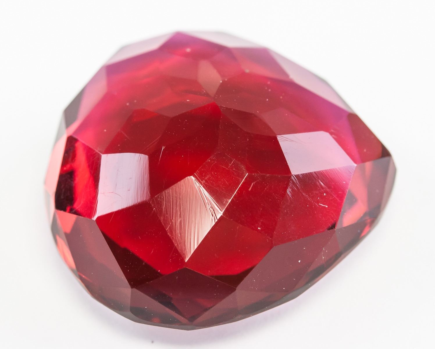 107.00ct Pear Cut Red Topaz GGL Certificate