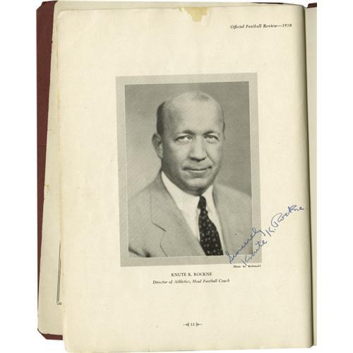 1930 Knute Rockne Signed Book PSA/DNA
