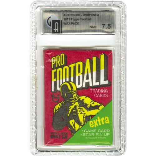 1971 Topps Football Wax Pack GAI NM+ 7.5