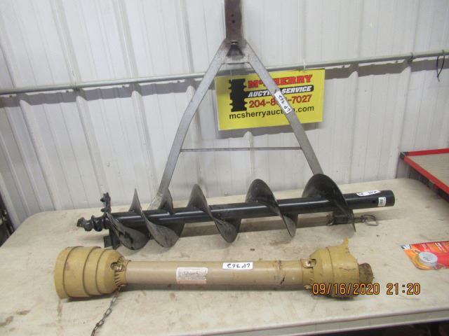 (LP) 540 PTO Shaft, Tow Bar, 9" Auger Bit- Never Used