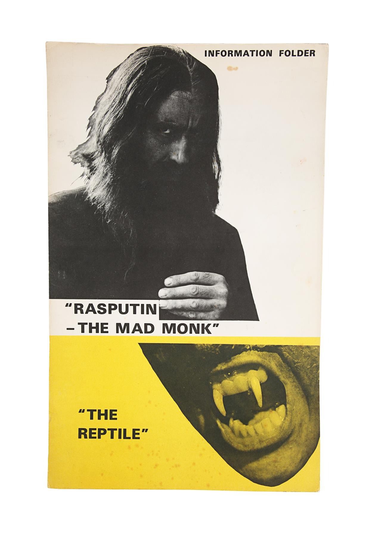RASPUTIN - THE MAD MONK (1966), THE REPTILE (1966) - Sir Christopher ...