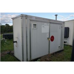 Oilfield shack loaded inside, comes with catalystic heater