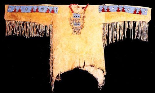 Sioux Buffalo Hide War Shirt Sinew Sewn