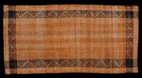 Cedar Bark Sleeping Mat with Checker De