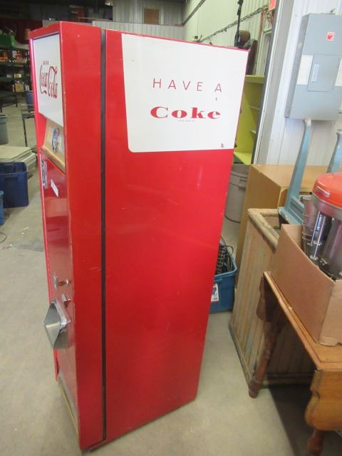 Vintage Coca Cola "Cavalier" 10 Cent Vending Machine - Complete 62" H ...