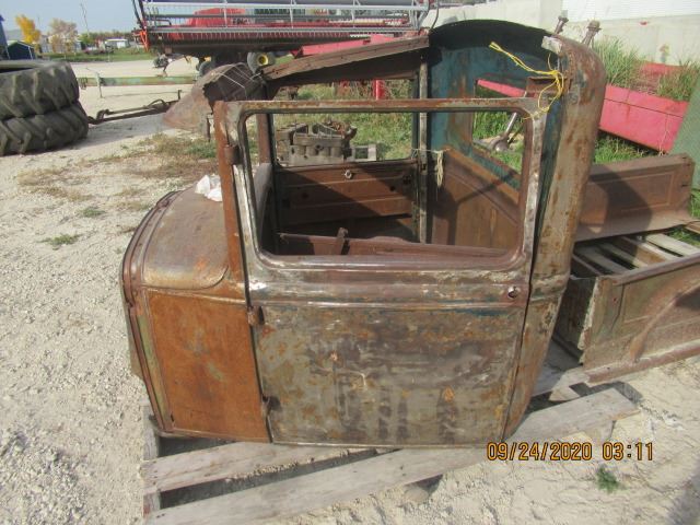 Ford Model A Truck Parts- Cab w Doors Box Engine Blocks, Frame Plus More