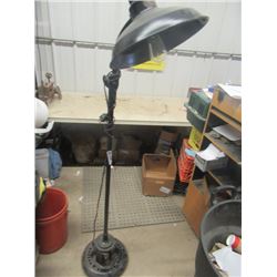 Vintage General Electric Sun Lamp On Stand w Cast Industrial Looking