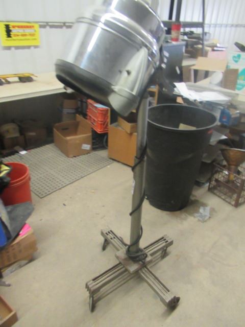 Vintage Turbinator Hair Dryer On An Industrial Looking Stand w Castors