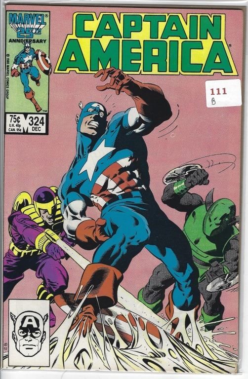1986 CAPTAIN AMERICA MARVEL COMIC #324 DEC MARVEL 25TH ANNIVERSARY