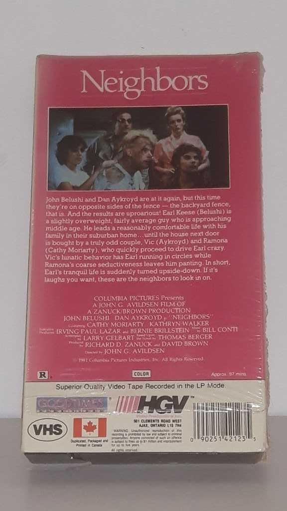 Classic John Belushi Dan Aykroyd neighbours VHS movie