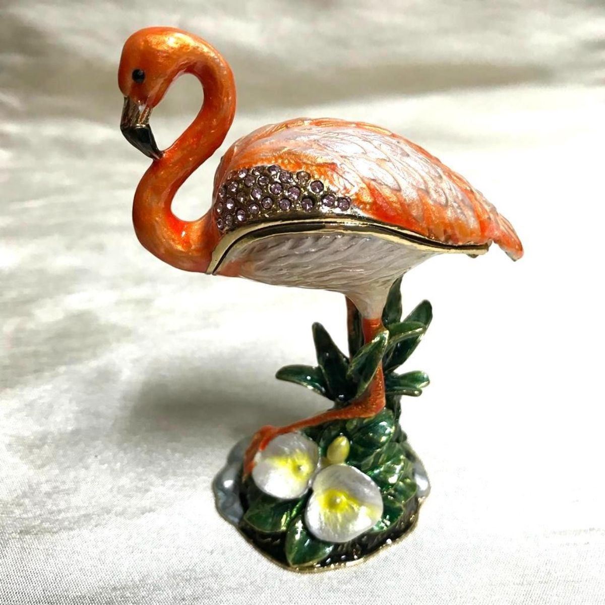 Majestic Pink Flamingo Trinket Jewel Box