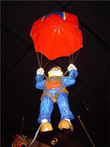 Paper mache Parachute Clown