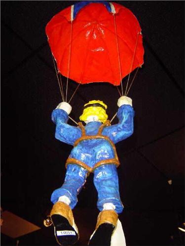 Paper mache Parachute Clown