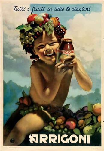 Italian advertising poster, beverage