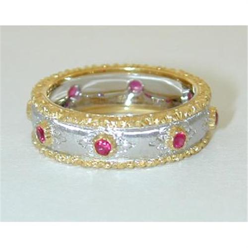 548 BUCCELLATI 18k TT Gold Ruby Ring