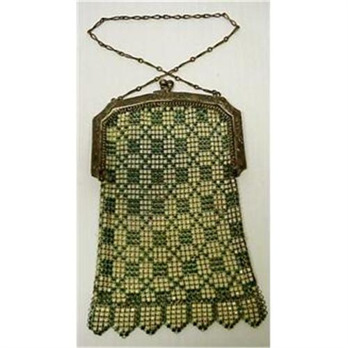 Antique Metalic Mesh FLAPPER PURSE #1193861