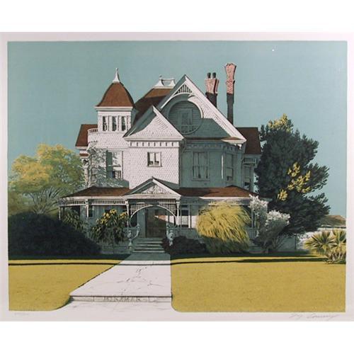 Merv Corning Lithograph, Miramar House #1171588