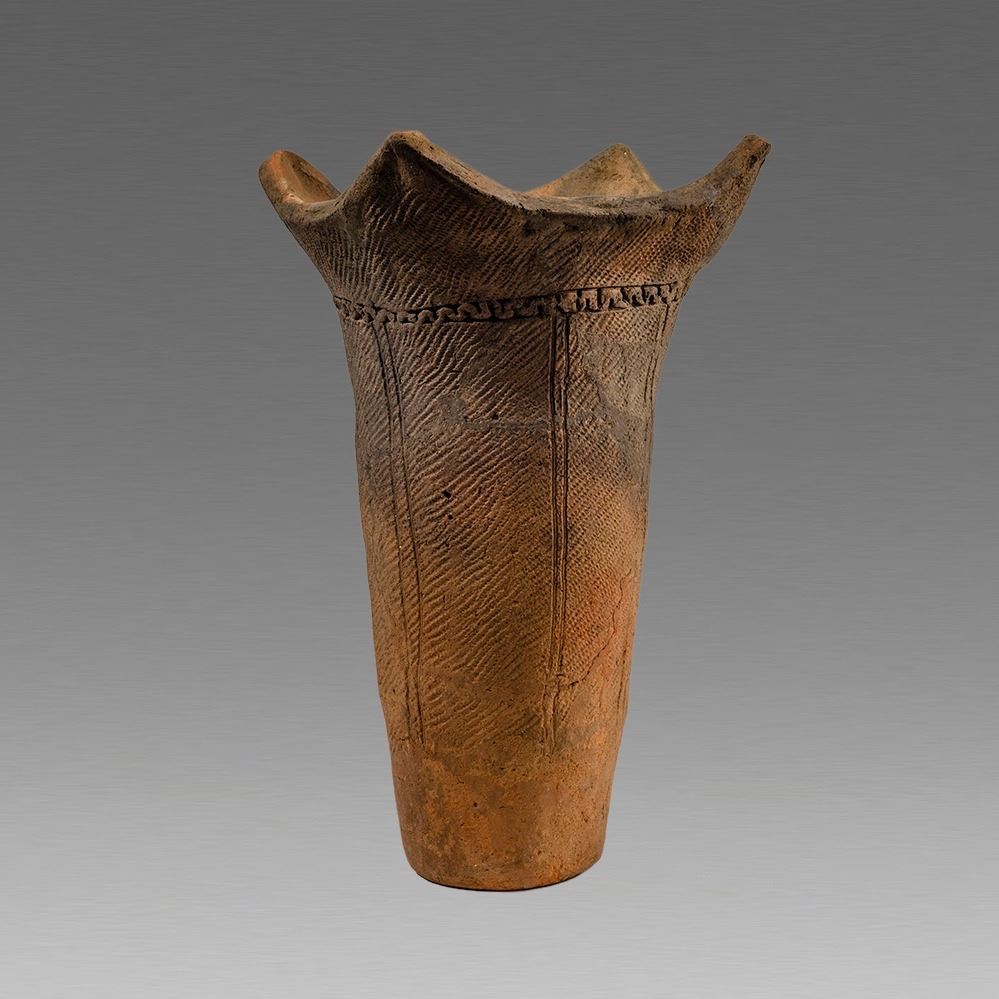 Ancient neolithic Japanese Jomon Vessel ca. 3000-1000 BC.