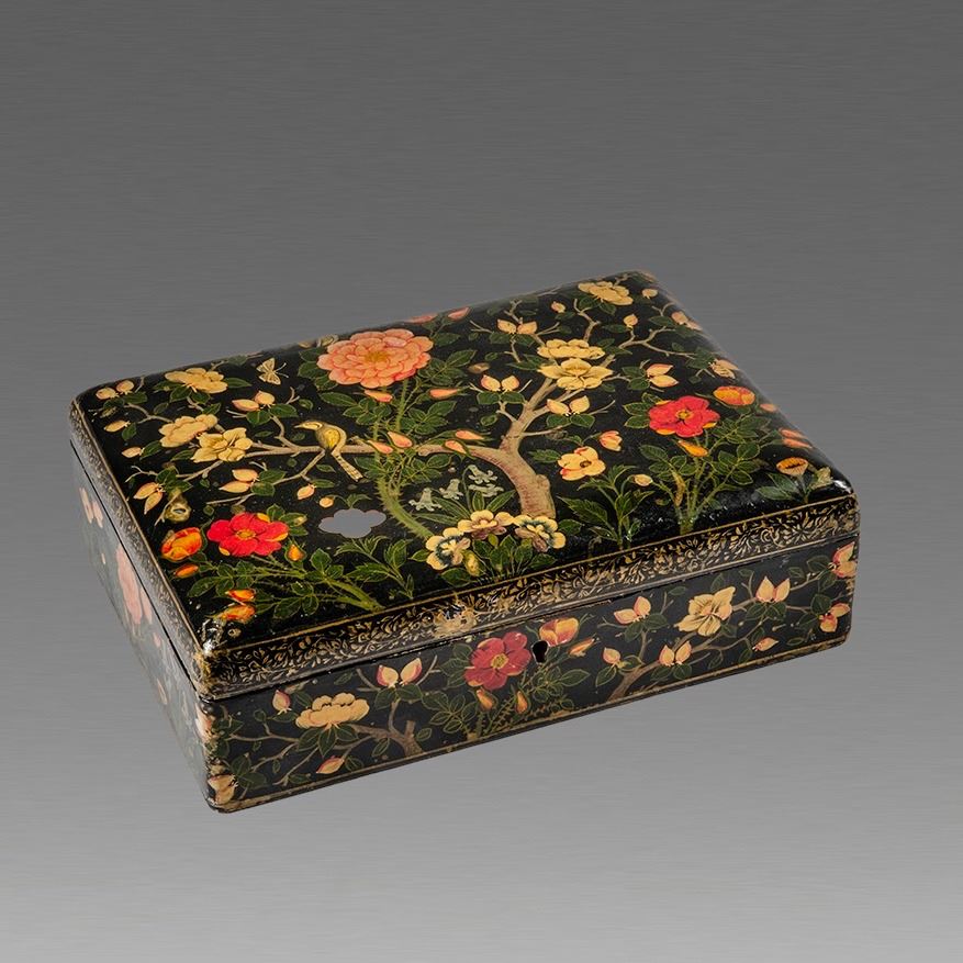 19th century Persian Qajar Pepier Mache Box.