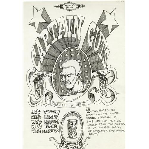 Larry Welz Original Art Captain Guts #1 Complete Story