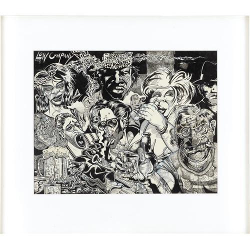 "S. Clay Wilson - ""Low Company"" Illustration Original Ar