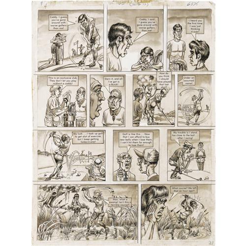 Bill Ward - Cracked #123 Page Original Art, Group of 4