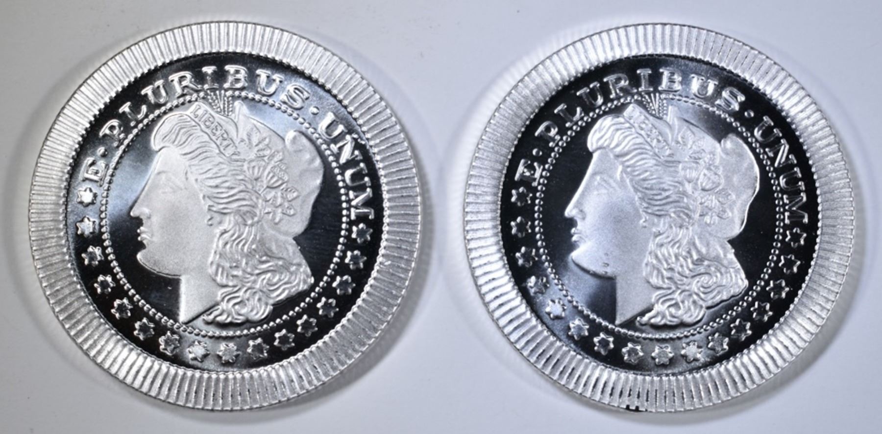2-ONE OUNCE SILVER MORGAN STACKABLE ROUNDS
