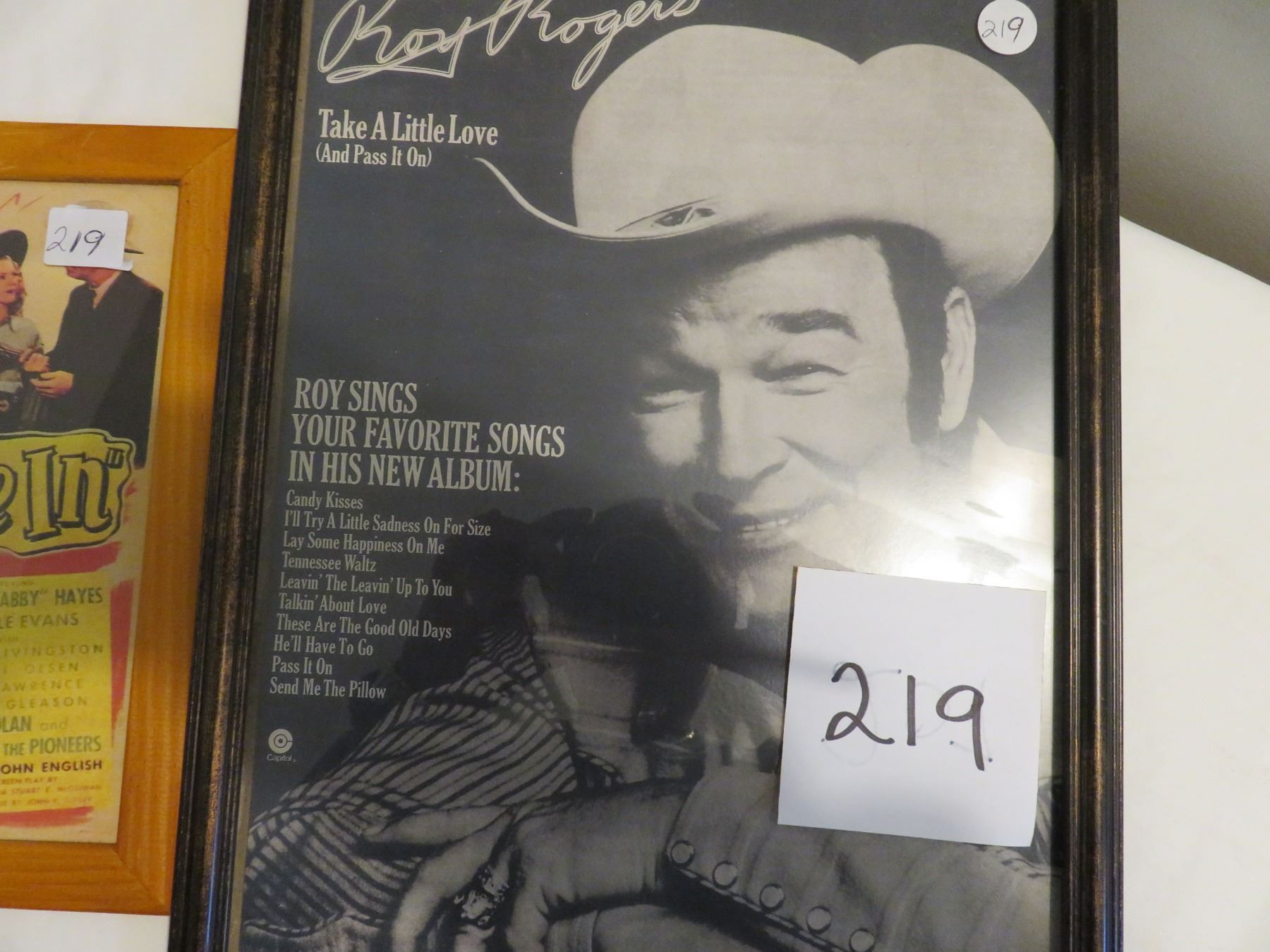 Roy Rogers picture and lobby sign - Schmalz Auctions