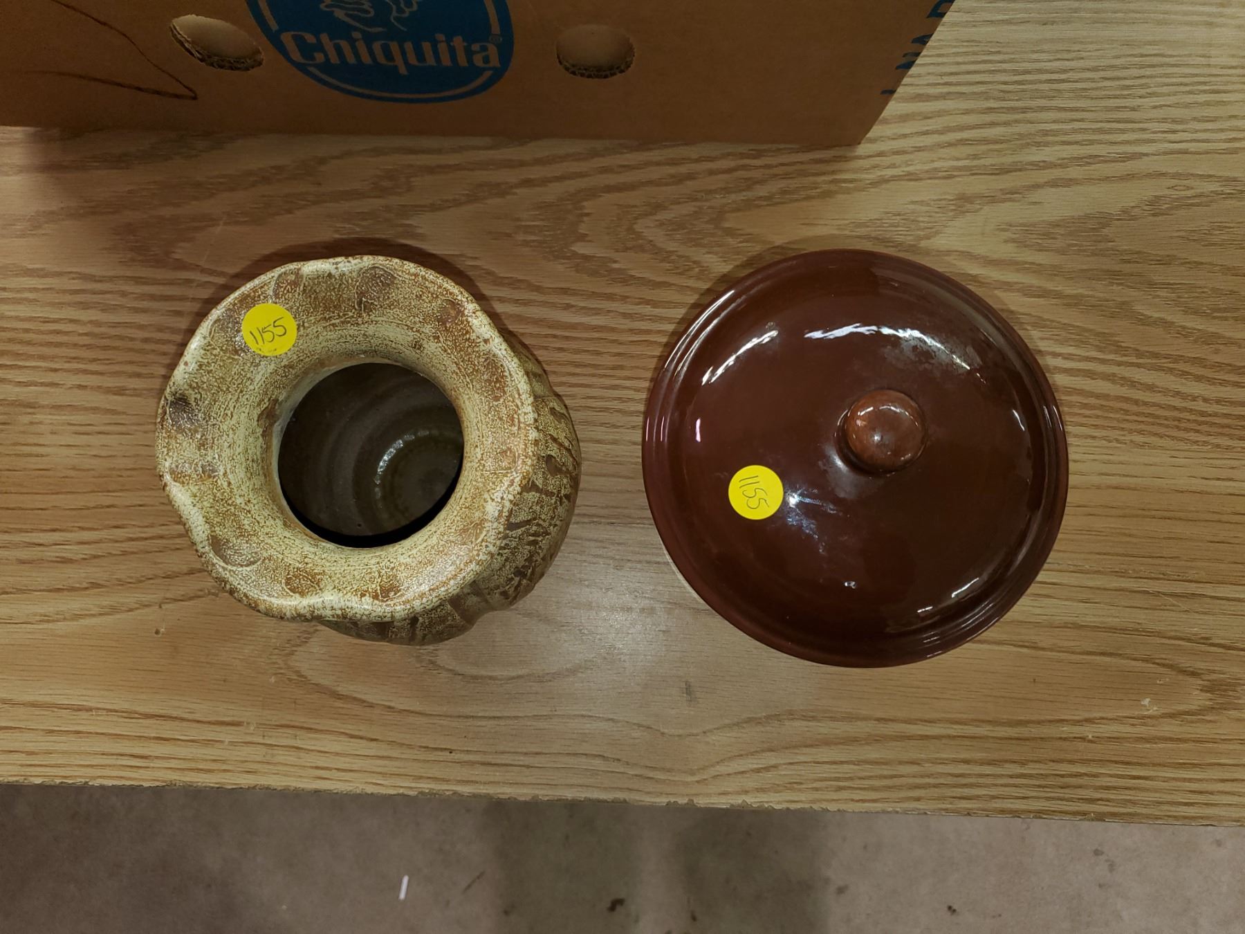 TIM HORTONS CONTAINER & CERAMIC VASE